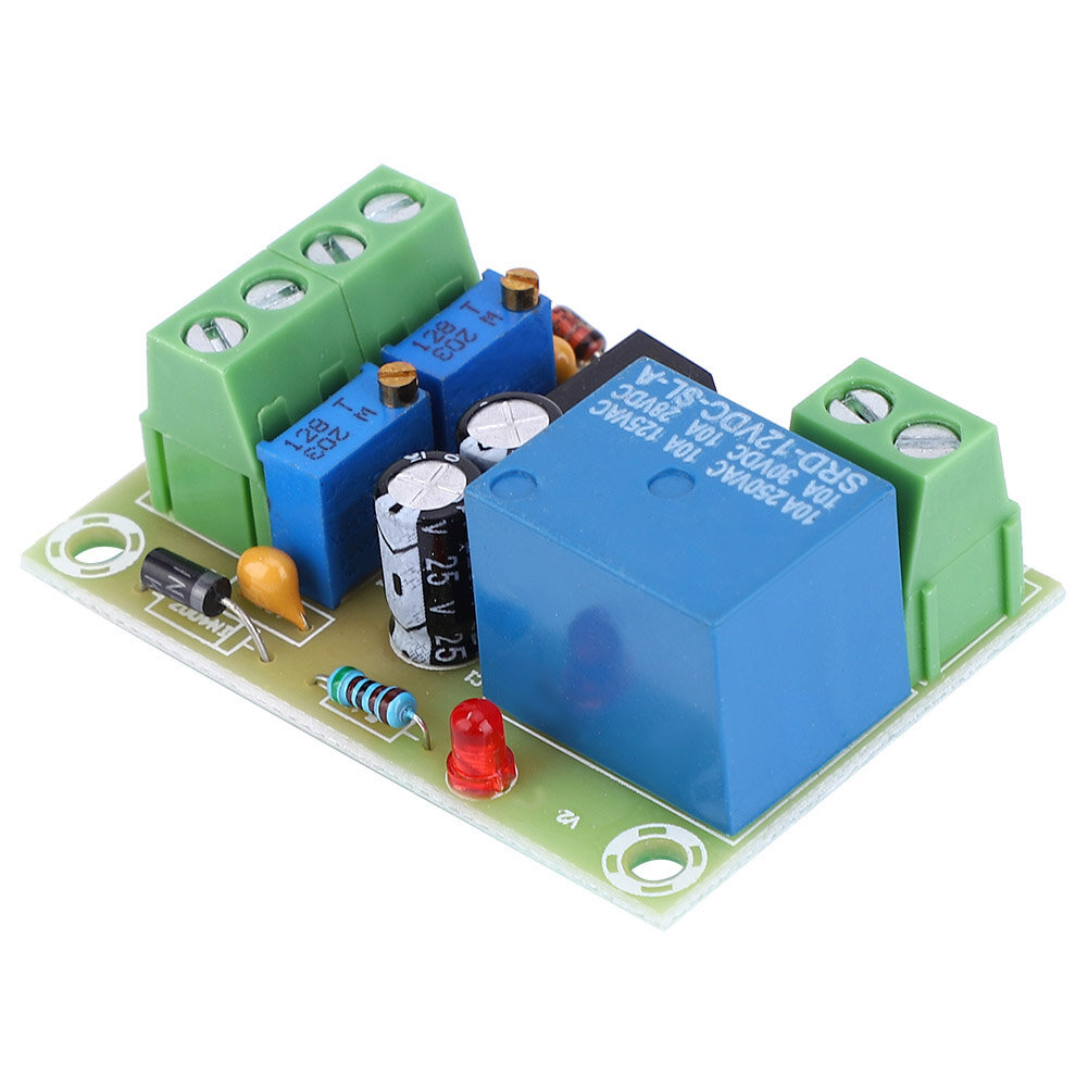 Контроллер заряда аккумуляторной батареи XH-M601 DC 12V плата управления питанием умный зарядный модуль, напряжение питания 13.8V-14.8V, напряжение срабатывания реле 12.4V, напряжение отключения реле 14.8V, погрешность напряжения ±0.1V, метод измерения