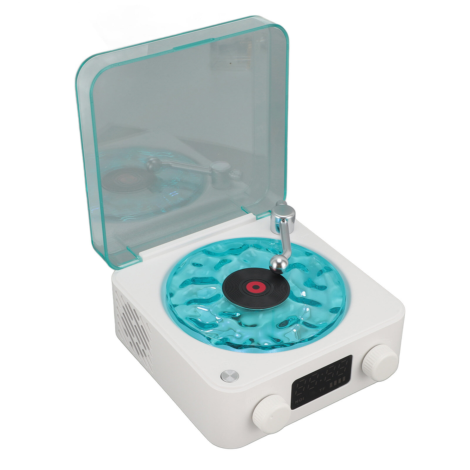 Waves Player Беспроводной Компактный Стереосистема Амбиентный Свет Творческий П resent Портативный Винтажный Волны Колонка для Сна Релаксации Белый 1 шт С Li Ion АКБ 1500mAh Поддержка до 64g Карты Восстановление Время 2-3 часа Вход 5V-1A