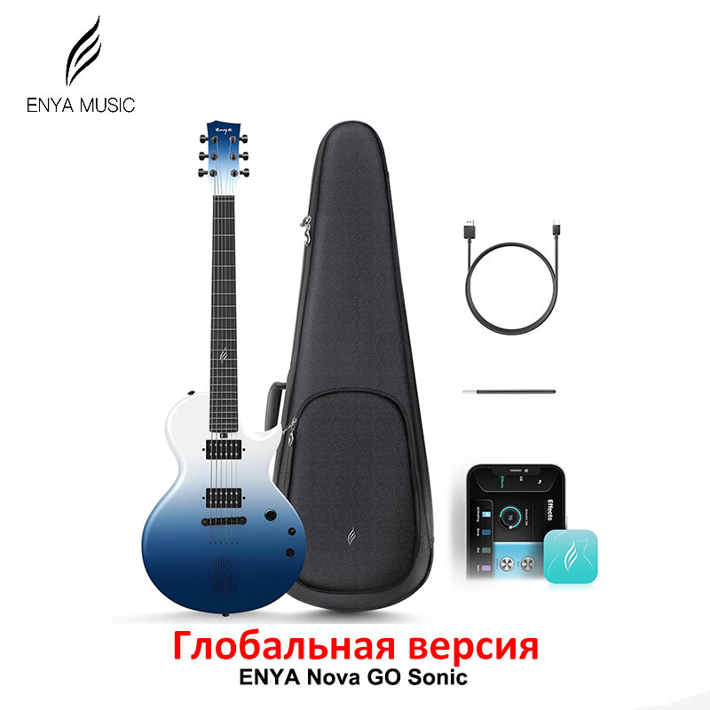Enya Nova Go Sonic Умная электрогитара из углеродного волокна с беспроводным динамиком 10 Вт