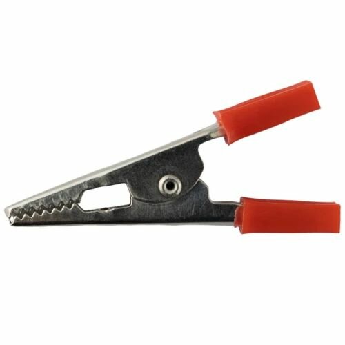 Зажим крокодил для проводов 5A 48мм (Красный) - 10шт