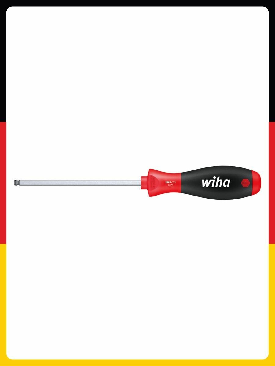 Отвертка Wiha SoftFinish MagicRing с шестигранной шаровой головкой MagicRing с шестигранным жалом 5 x 100 мм