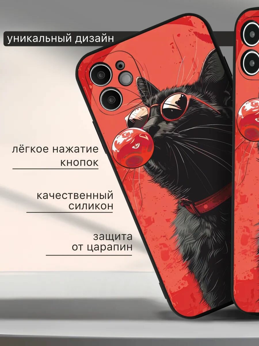 Чехол на iPhone 11 Cat - кот — фото 1