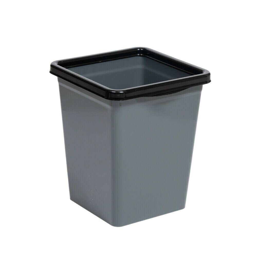 Контейнер для мусора Violet "Tandem", пластик, 14л, серый, черный