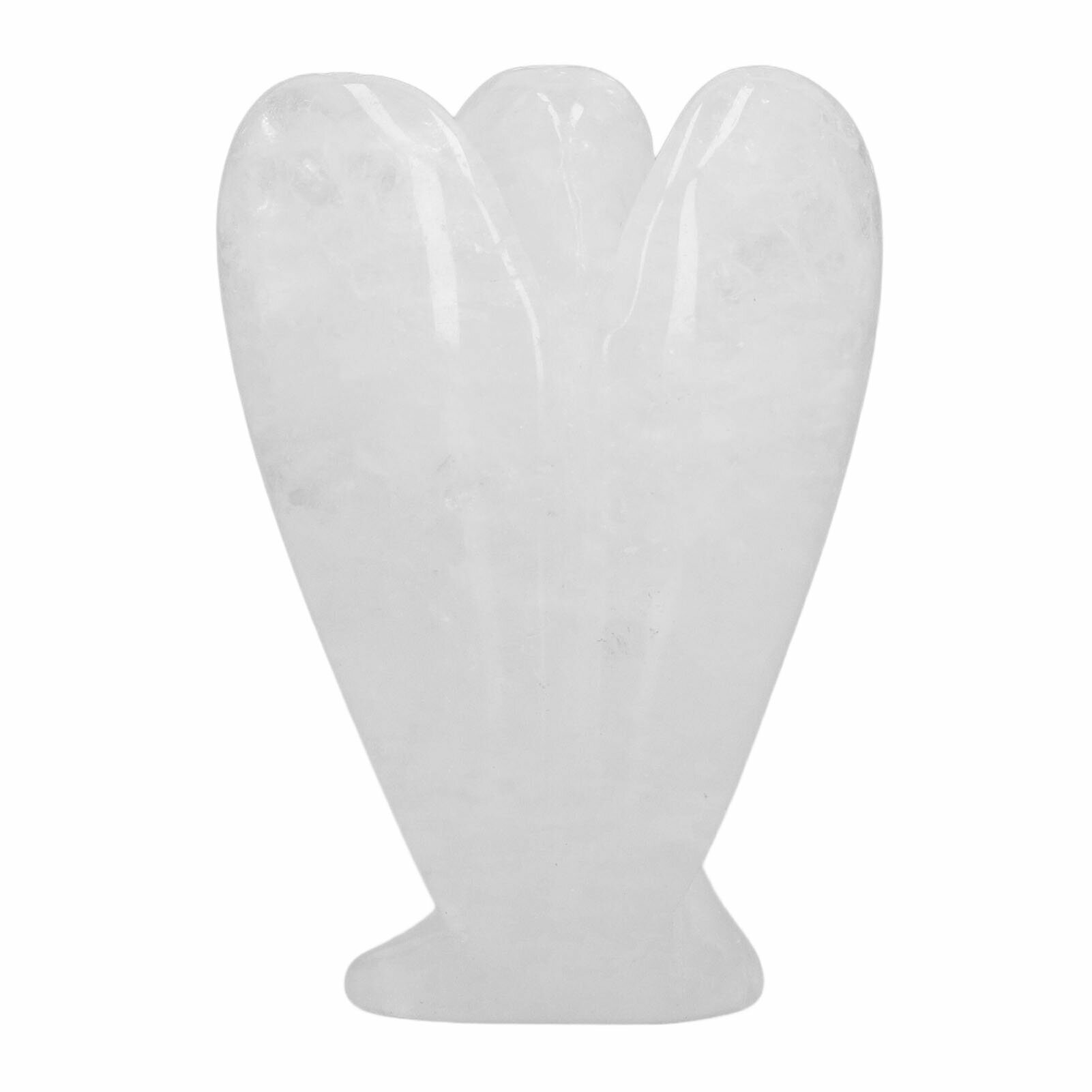 Статуэтка ангела-хранителя из хрусталя, 2 дюйма, успокаивающий настроение, карманный лечебный камень, белый кристалл
