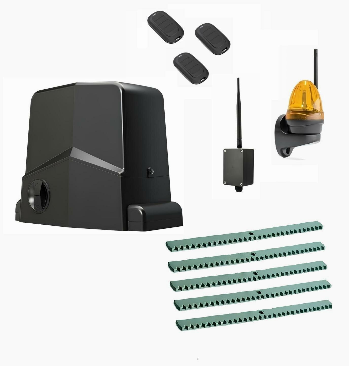 Автоматика для откатных ворот ARW-600MKIT LK5-BT-Т3, комплект: привод, сигнальная лампа, 3 пульта, 5 реек, Bluetooth-модуль