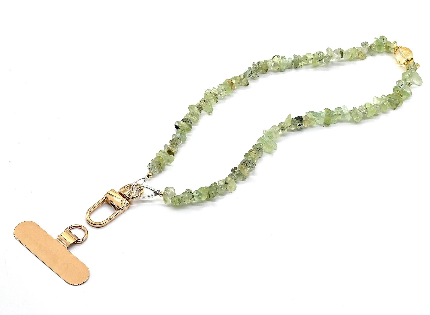 Брелок на чехол телефона с крошкой пренита, 37см .