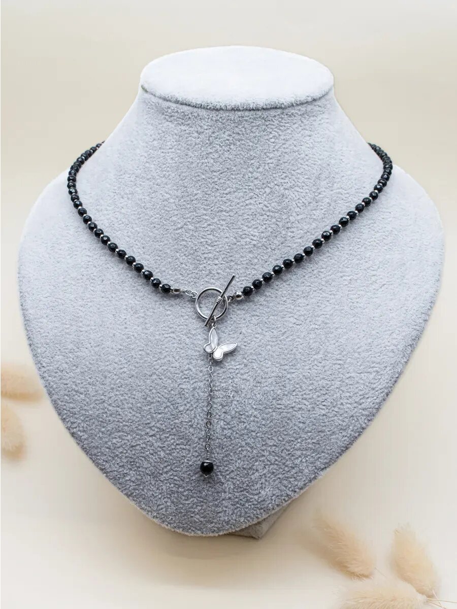 Колье, агат, перламутр