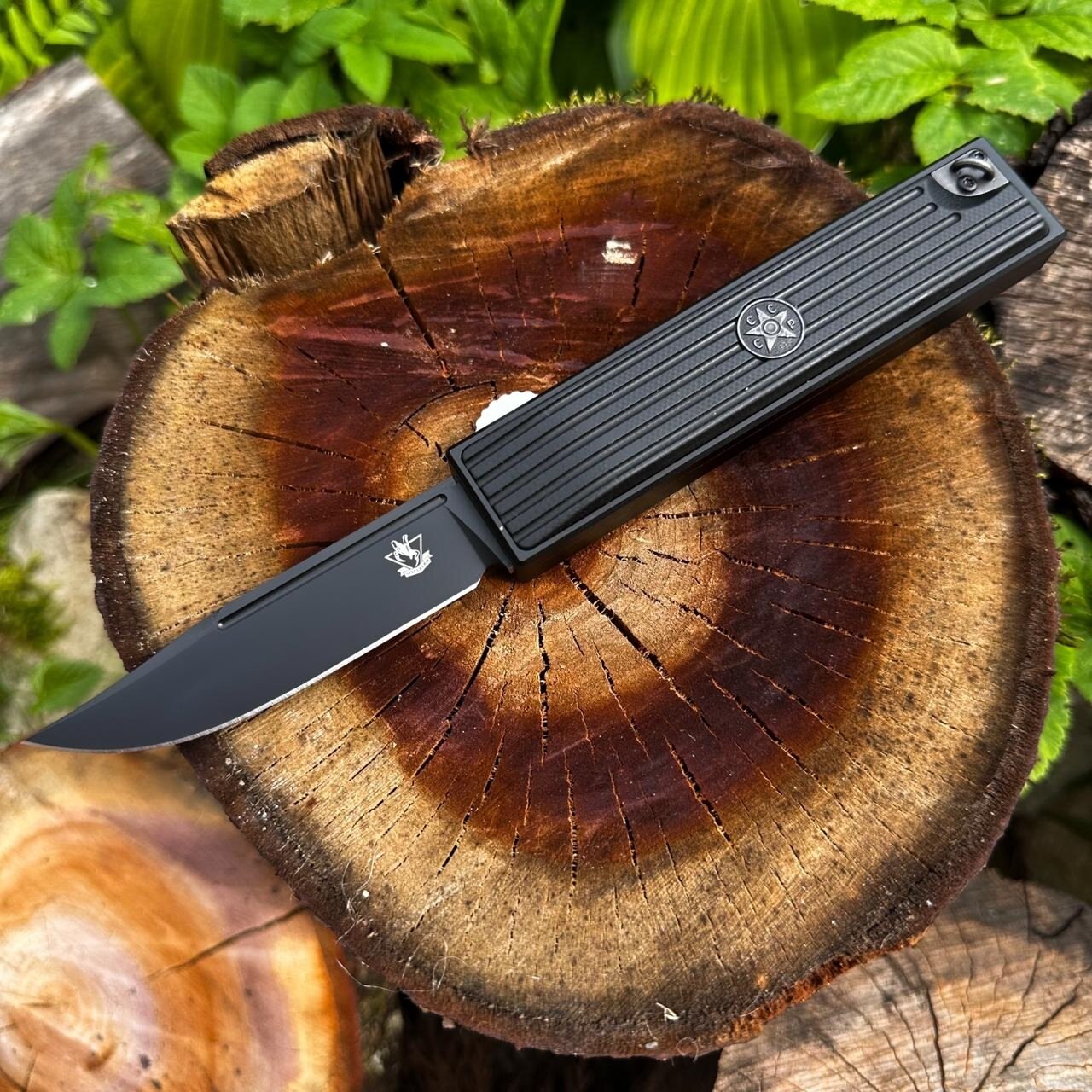 Автоматический нож Steelclaw ТТ 02 black сталь D2, рукоять G10/алюминий