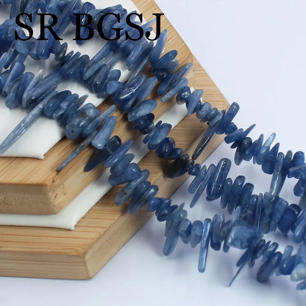 10-18 мм настоящие натуральные бусины в форме зубов, синий кианит, драгоценный камень, свободные бусины оптом, 15 дюймов