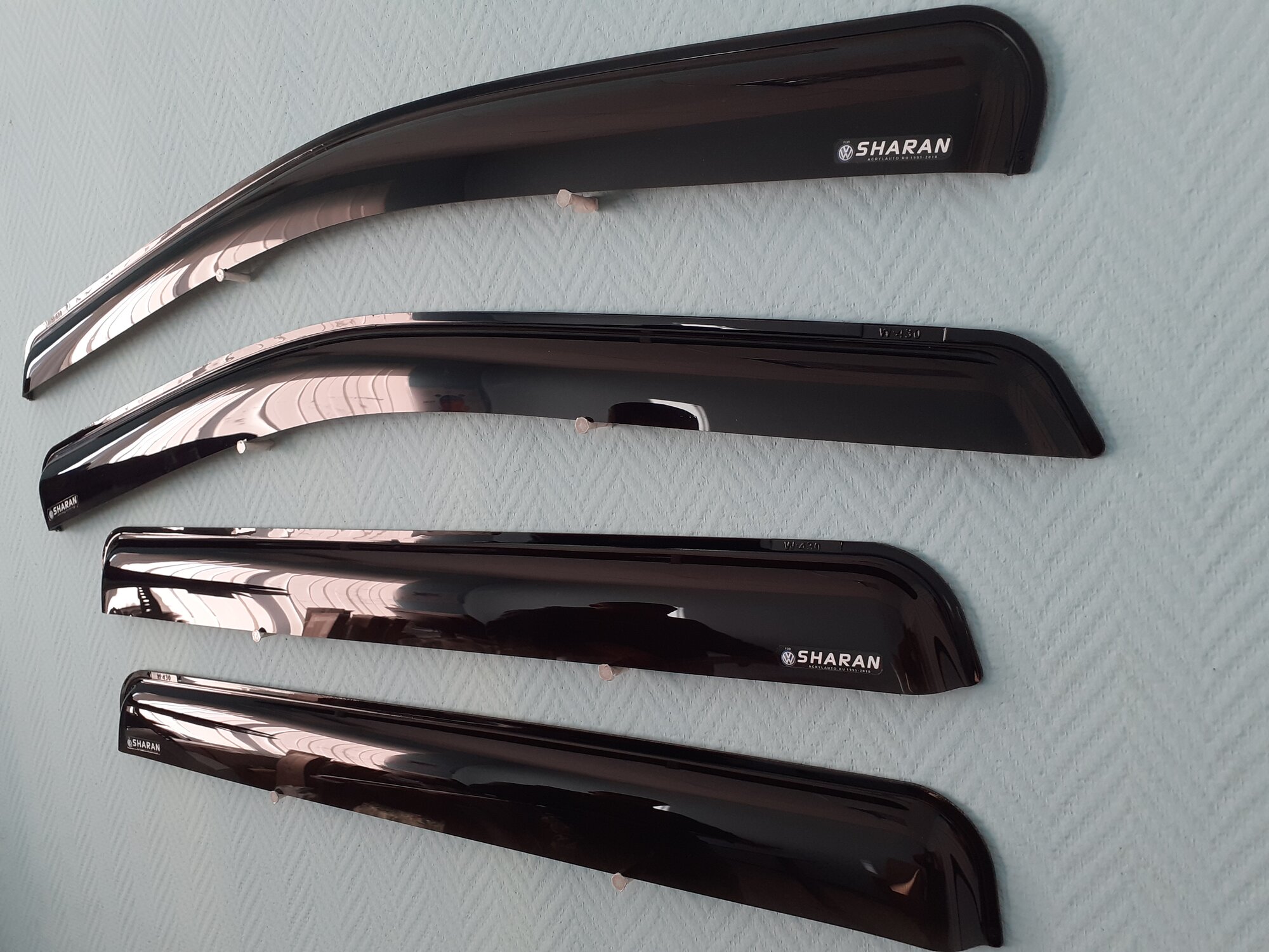 Дефлекторы окон Volkswagen Sharan с 1995 по 2010, к-т 4 шт, скотч 3M