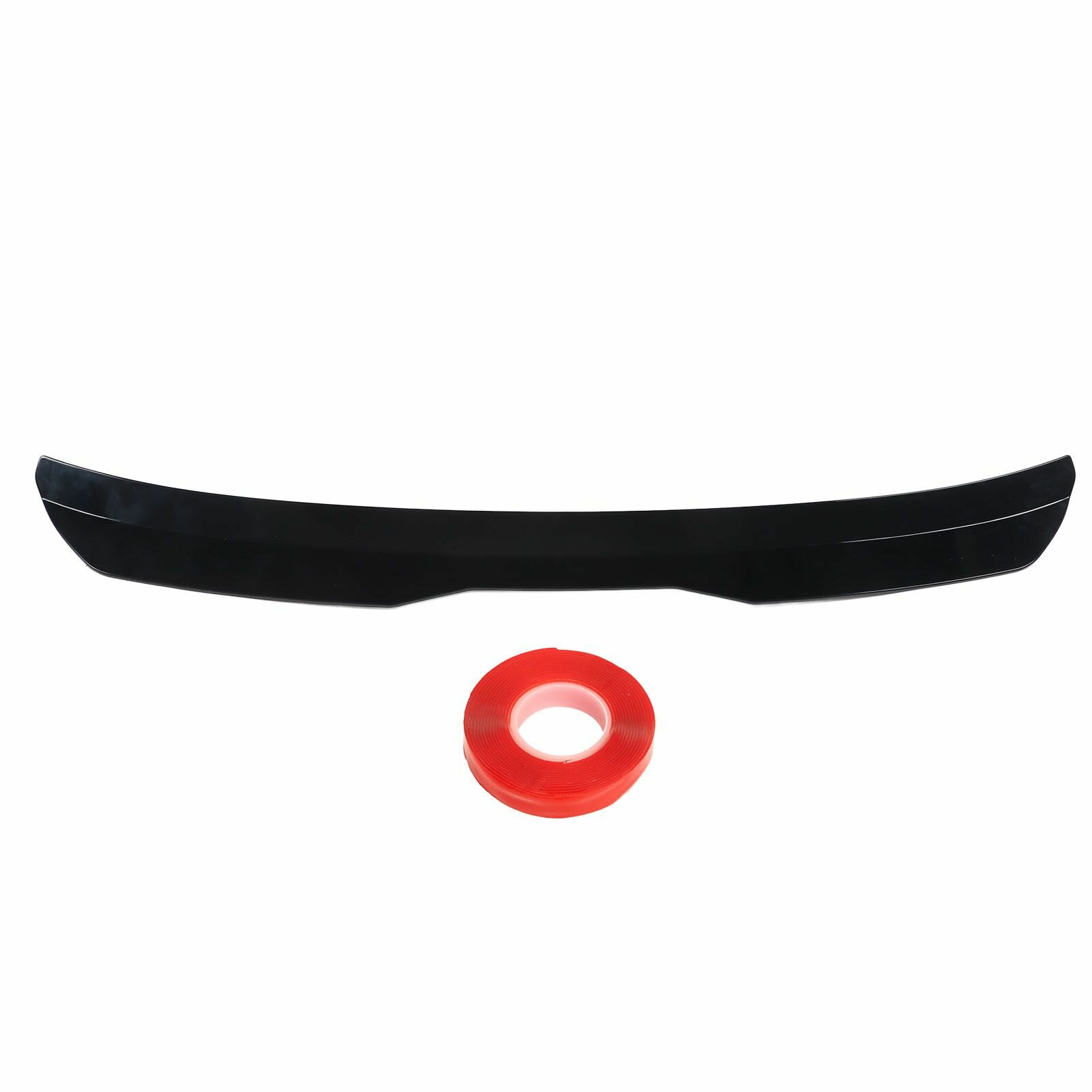 Спойлер на крышу заднего окна, дефлектор козырька, универсальный, подходит для уменьшения сопротивления, верхняя часть окна, молдинг для губ, отделка, глянцевый черный