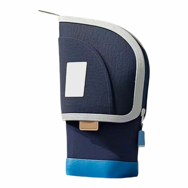 Выдвижной пенал для карандашей, пенал для ручек, стоячий органайзер, дорожный футляр для кистей для женщин, девочек, студентов и детей, Синий