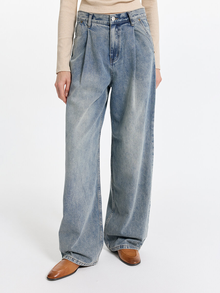 Джинсы широкие 