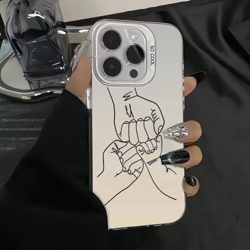 Чехол для iPhone "Рука в руке", белый, For iphone 17 Pro
