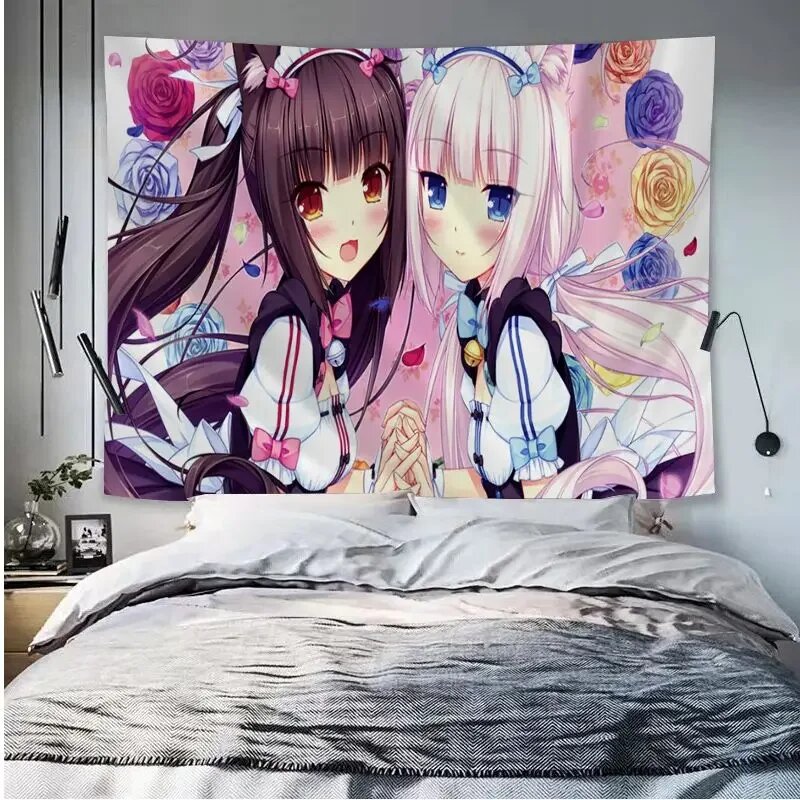 Гобелен аниме Neko Girl, 150x100 см, цвет 10