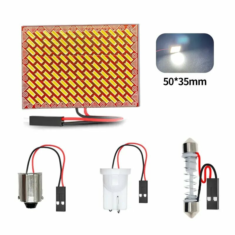 2/4 шт. 4014 30/54/117SMD Светодиодная панель автомобиля лампа для чтения купольная лампа для салона автомобиля лампа на крышу T10 W5W C5W C10W гирлянда с 3 адаптерами