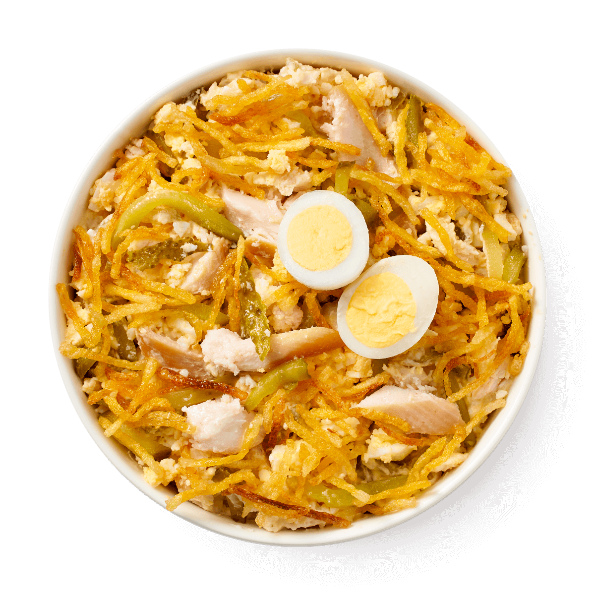 Салат "Гнездо глухаря", с копченой курицей, охлажденный, 450 г