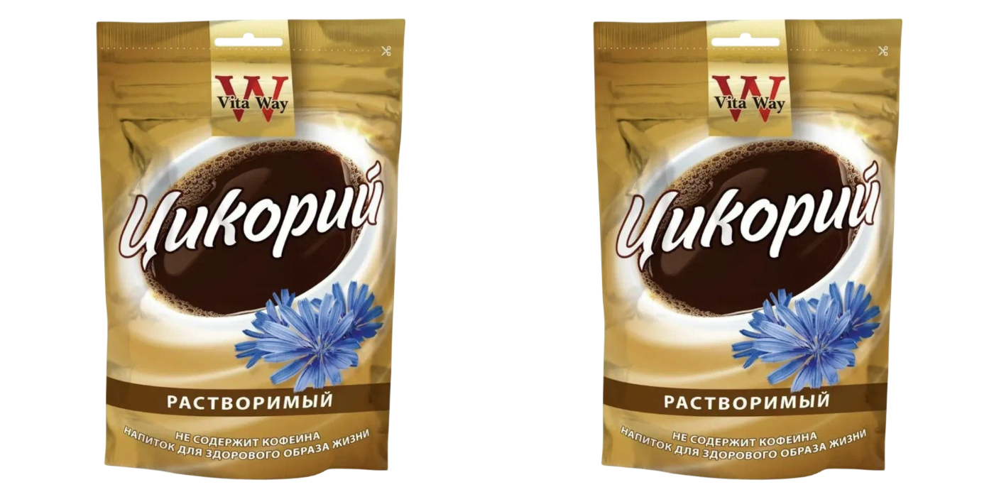 Цикорий "Vita Way" натуральный, порошкообразный, растворимый, 75 г, 2 уп