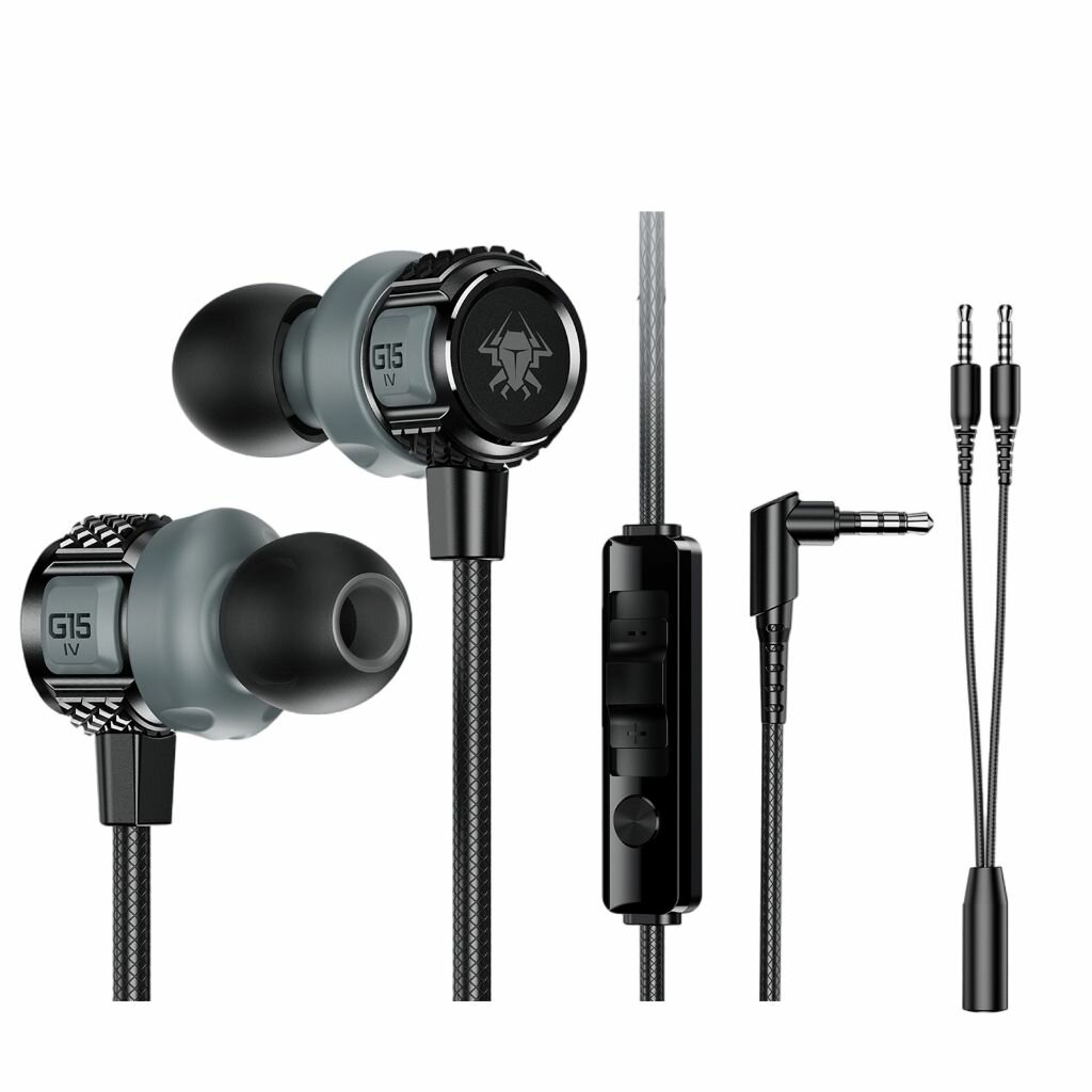 (1 шт) G15 In-Ear компьютерный хост мобильный телефон In-Line гарнитура - черная
