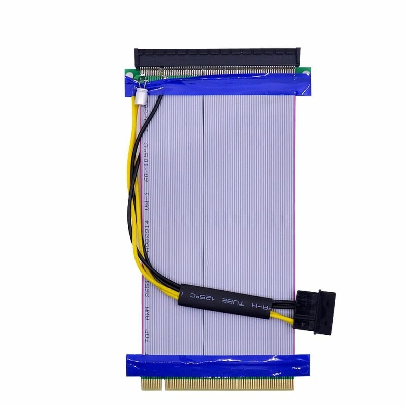 Переходник PCI-E 16X в 16X, удлинитель PCIe X16, гибкий ленточный удлинительный кабель-адаптер для видеокарты