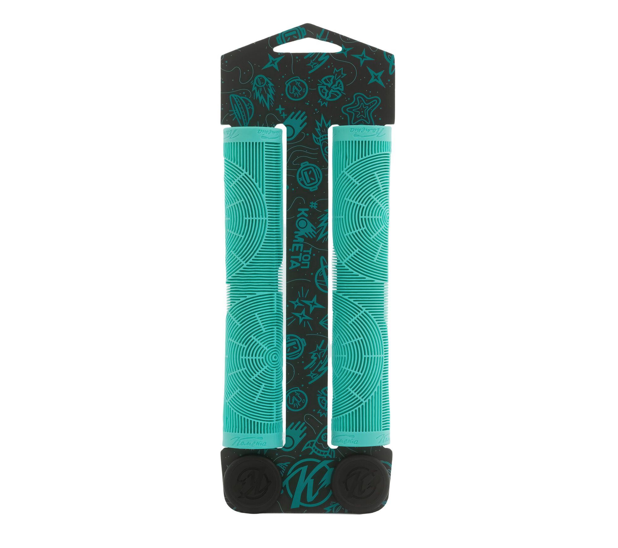 Грипсы для трюкового самоката Комета Grips "Омега", с барендами - Мятные