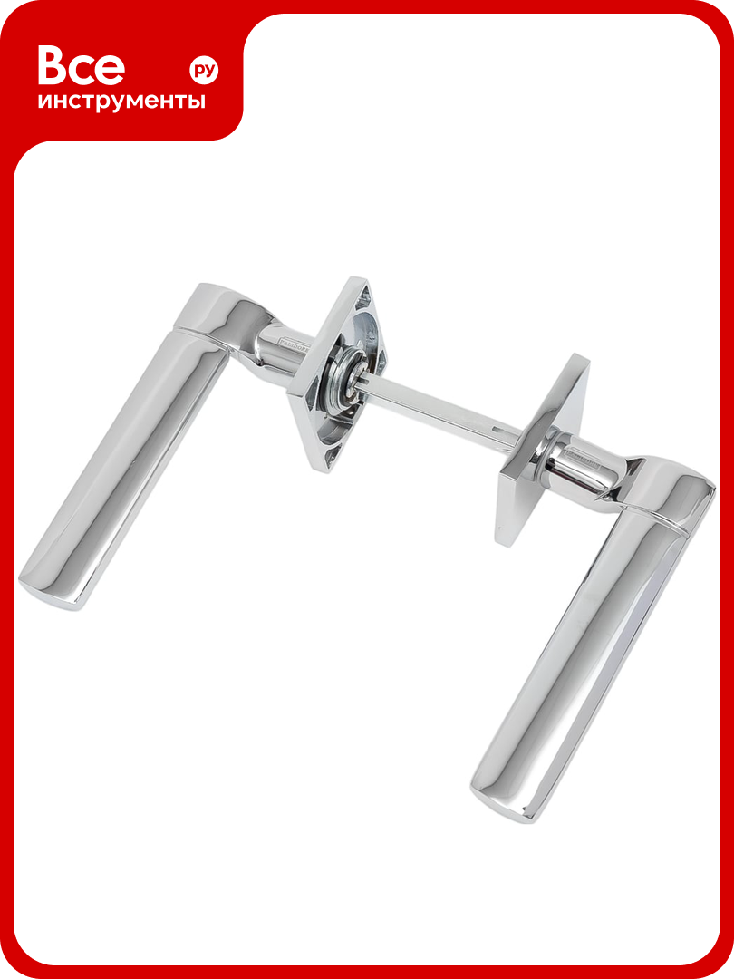 Ручка PALIDORE А-526 PC хром блестящий, квадратный алюминиевый корпус с гальваническим покрытием, для межкомнатных