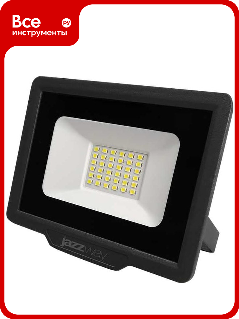 Светодиодный прожектор Jazzway PFL- C3 30Вт (compact) 6500K IP65 закаленное прозрачное стекло 5023567A