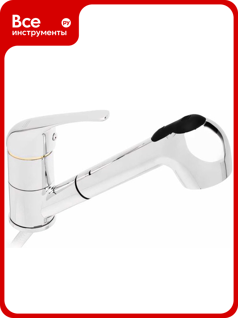 Смеситель для кухни СоюзКран, выдвижной излив, керамический картридж 40 мм, хром, цинк SK01-E119 567-054