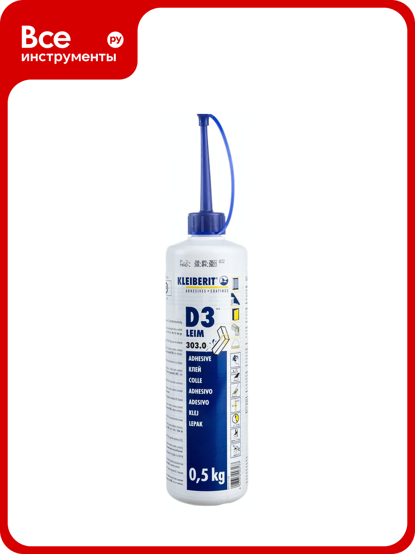 Клей Kleiberit 303 0.5 кг KLB0002/0.5, Состав легко наносится шпателем, кистью или клеенаносящим валиком