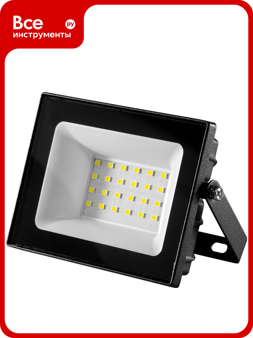 Светодиодный прожектор ELF LED, SMD, 30Вт, черный корпус, IP65, белый ELFLED-FL-30W-black-W, алюминия