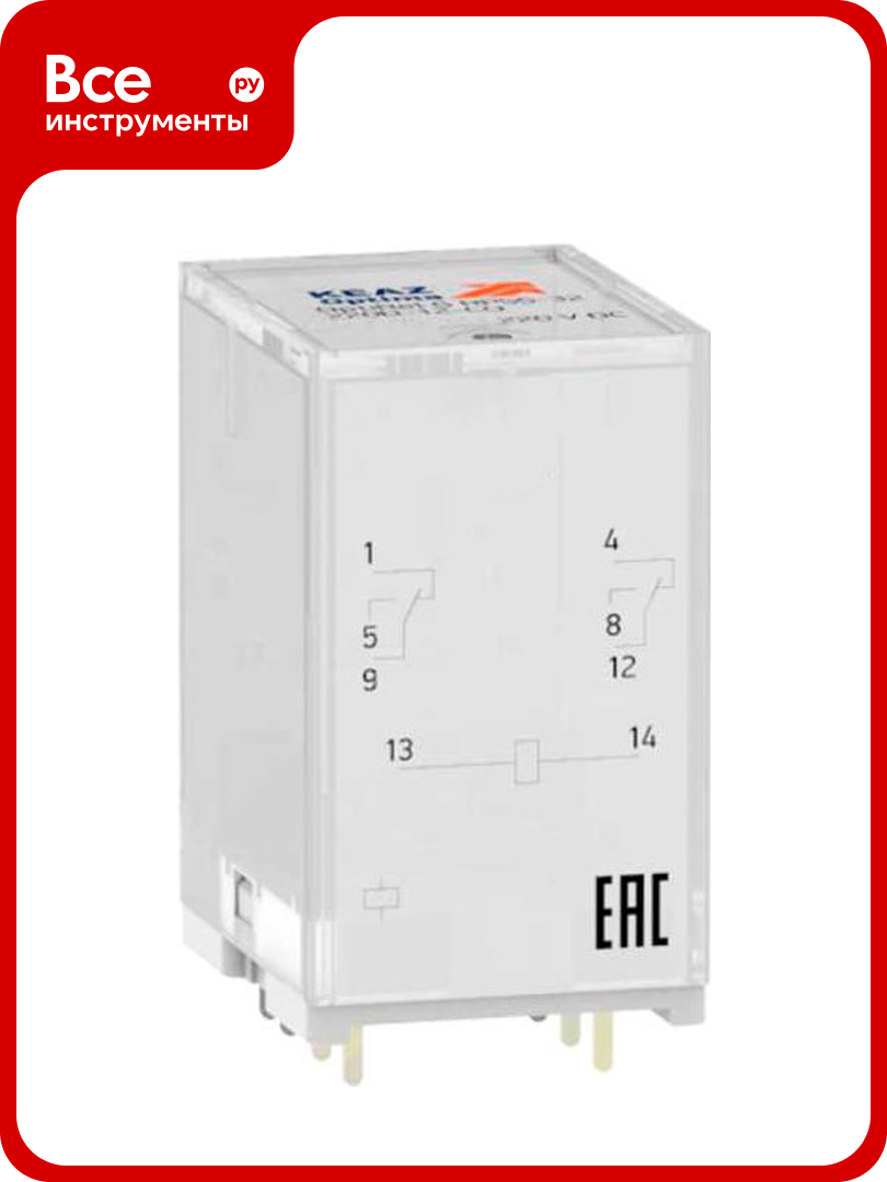 Промежуточное реле КЭАЗ OptiRel G RP55-32-110-12-CO, Дополнительные технические характеристики