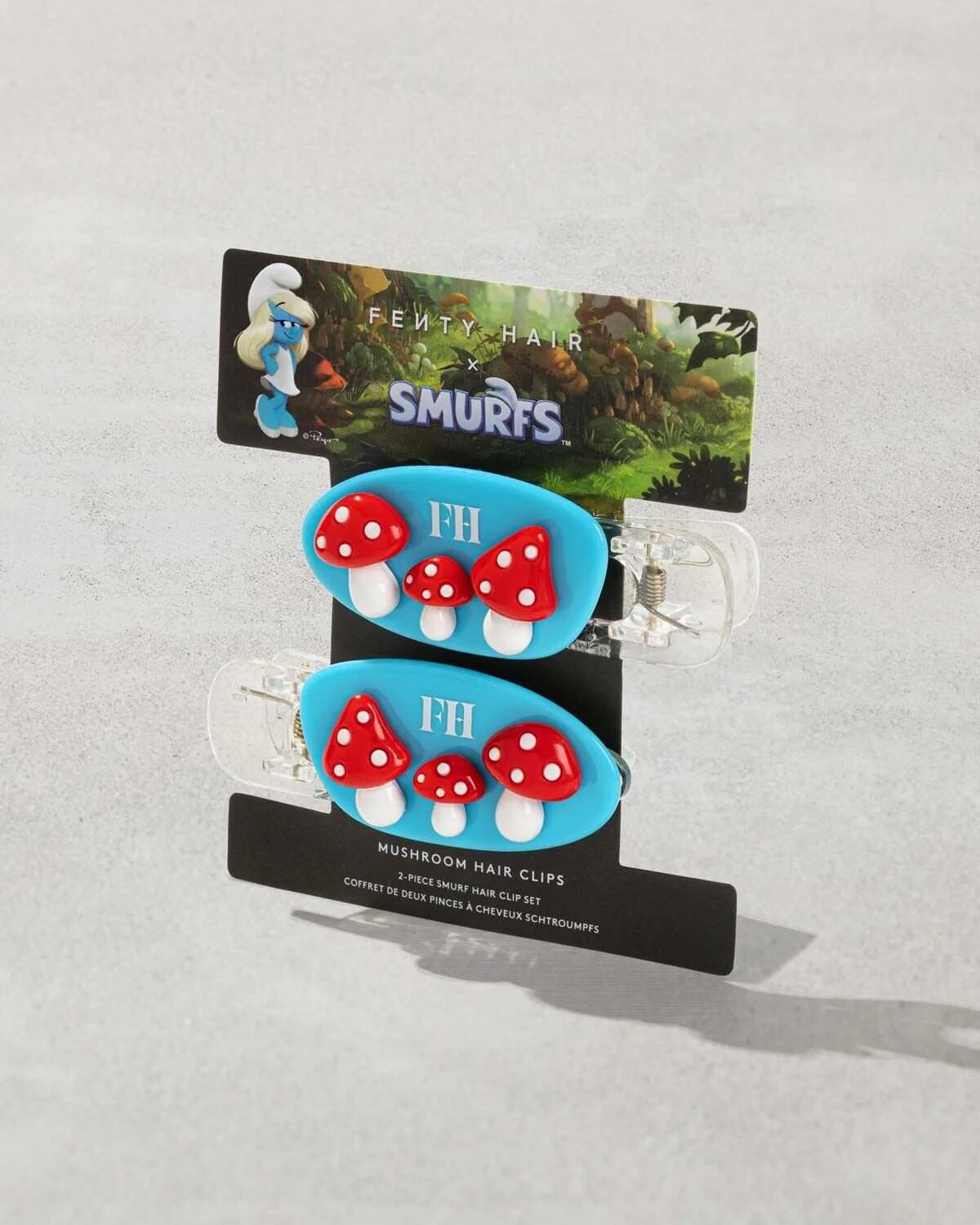 Fenty Hair заколки с грибами Mushroom Clips 2-Piece Smurf Hair Clip Set