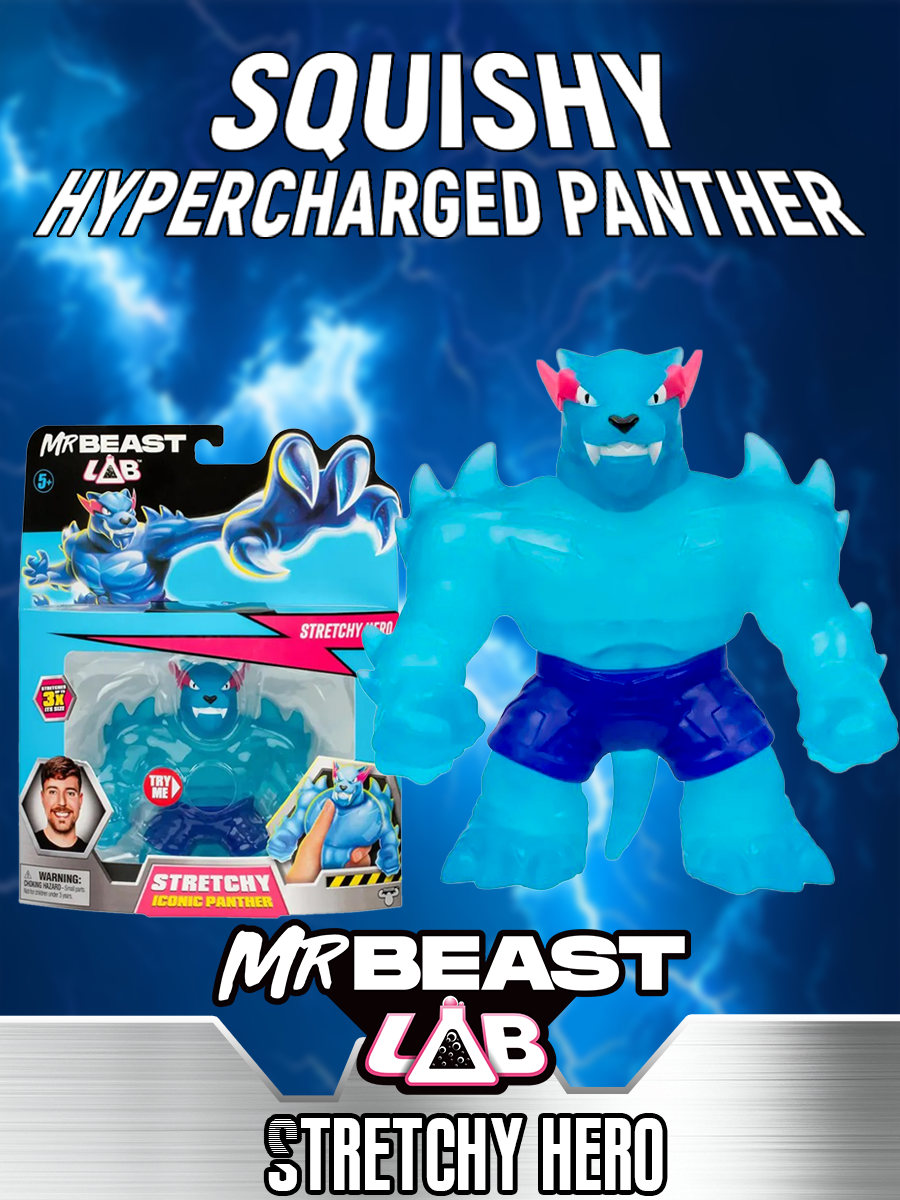 Moose Mr. Beast Lab Toy Set / Детская коллекционная игрушка-модель тигра высотой 6,5 дюйма, с 13 подвижными суставами и окклюзионным подбородком, подходит для детей от 5 лет и старше