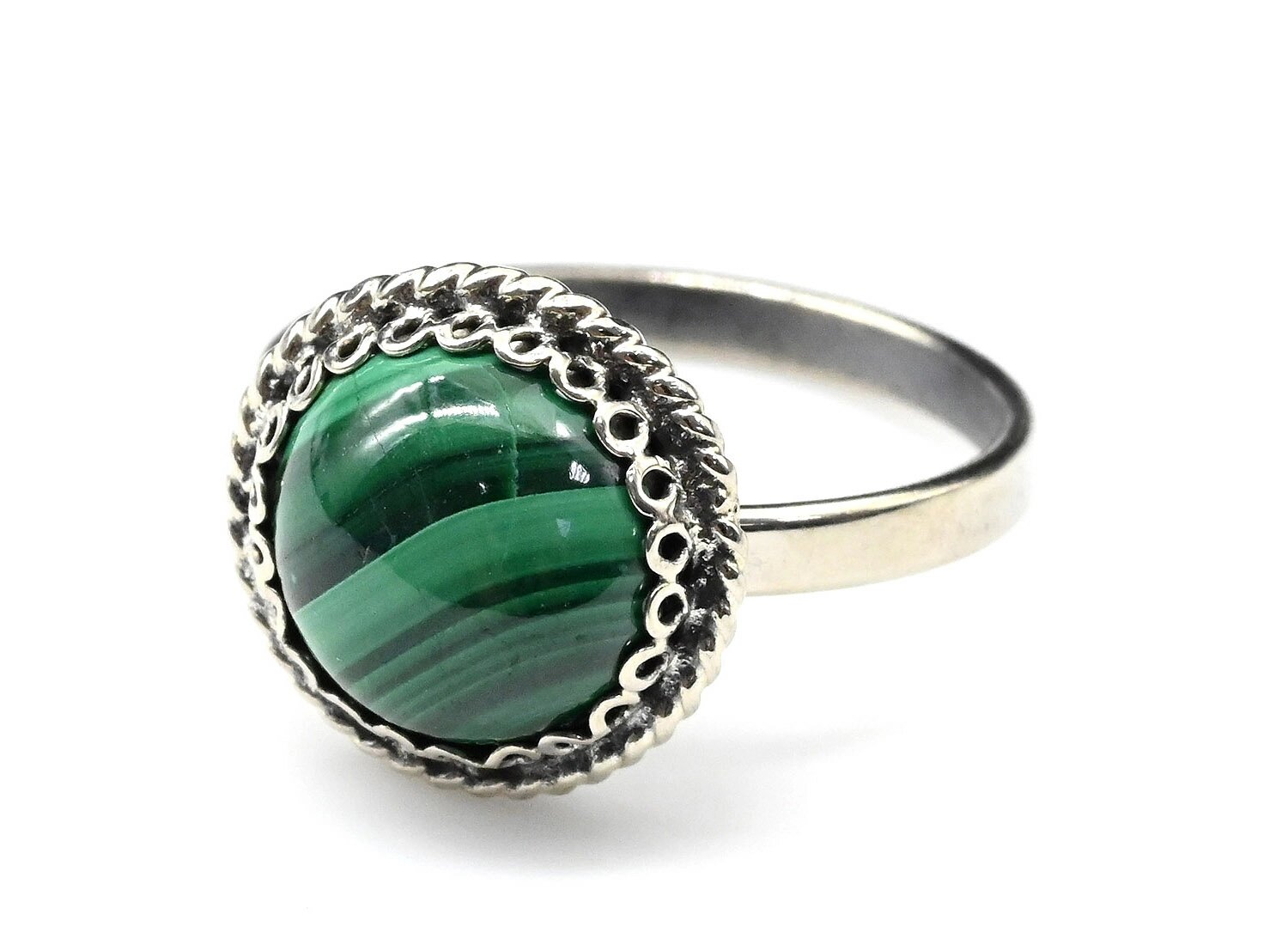 Кольцо, малахит