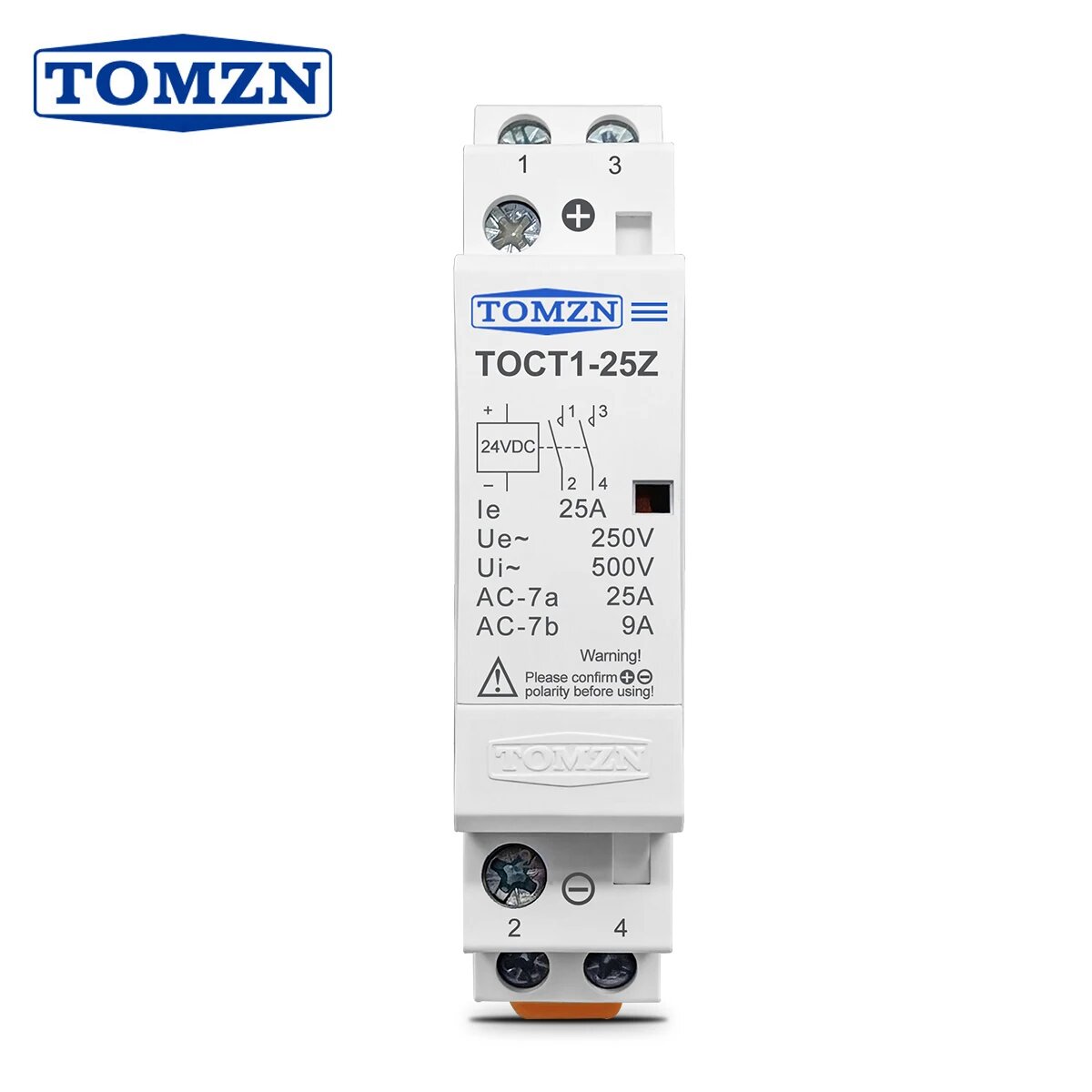 Контактор TOMZN TOCT1-25Z 12В/24В DC 24V 1NO 1NC