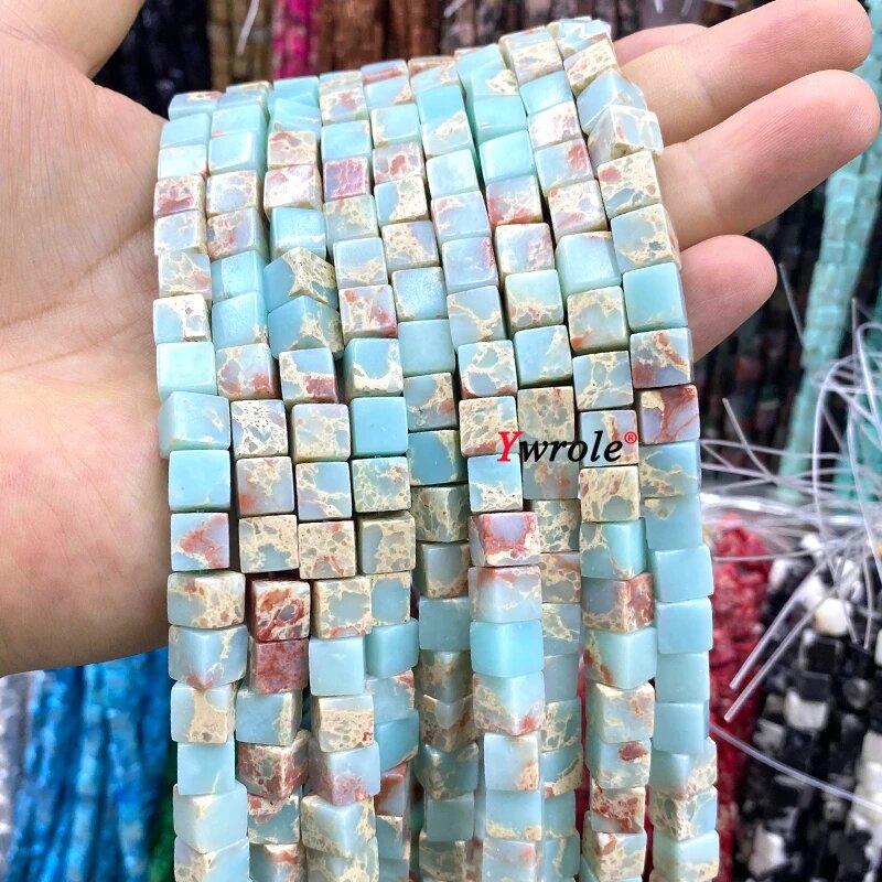 Бусины из камня YWROLE квадратные 8 мм 8mm 20-22pcs loose, Shoushan stone