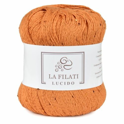 Пряжа La Filati Lucido 80019 оранжевый (50г/445м, упаковка 6 мотков)