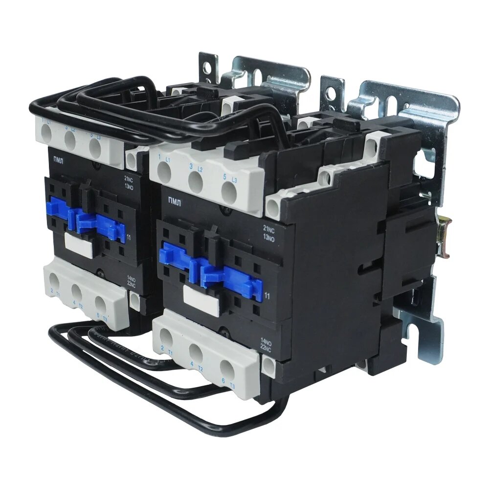 Электромагнитный пускатель Электротехник ПМЛ-3500 УХЛ4 Б, 220В/50Гц, 2р+2з, 40А, реверсивный, без реле, IP00 ET515407