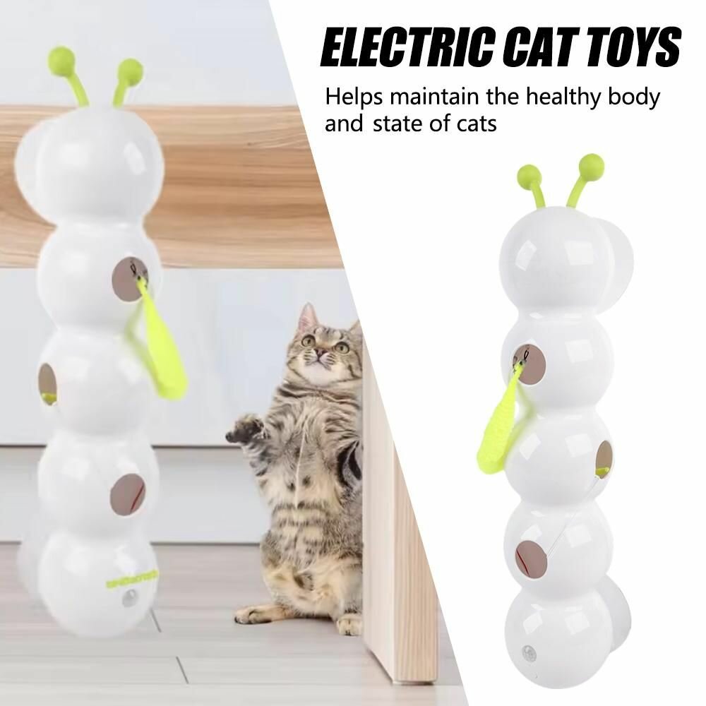 Интеллектуальные индукционные игрушки для кошек, автоматическая игрушка для кошек палка гусеница