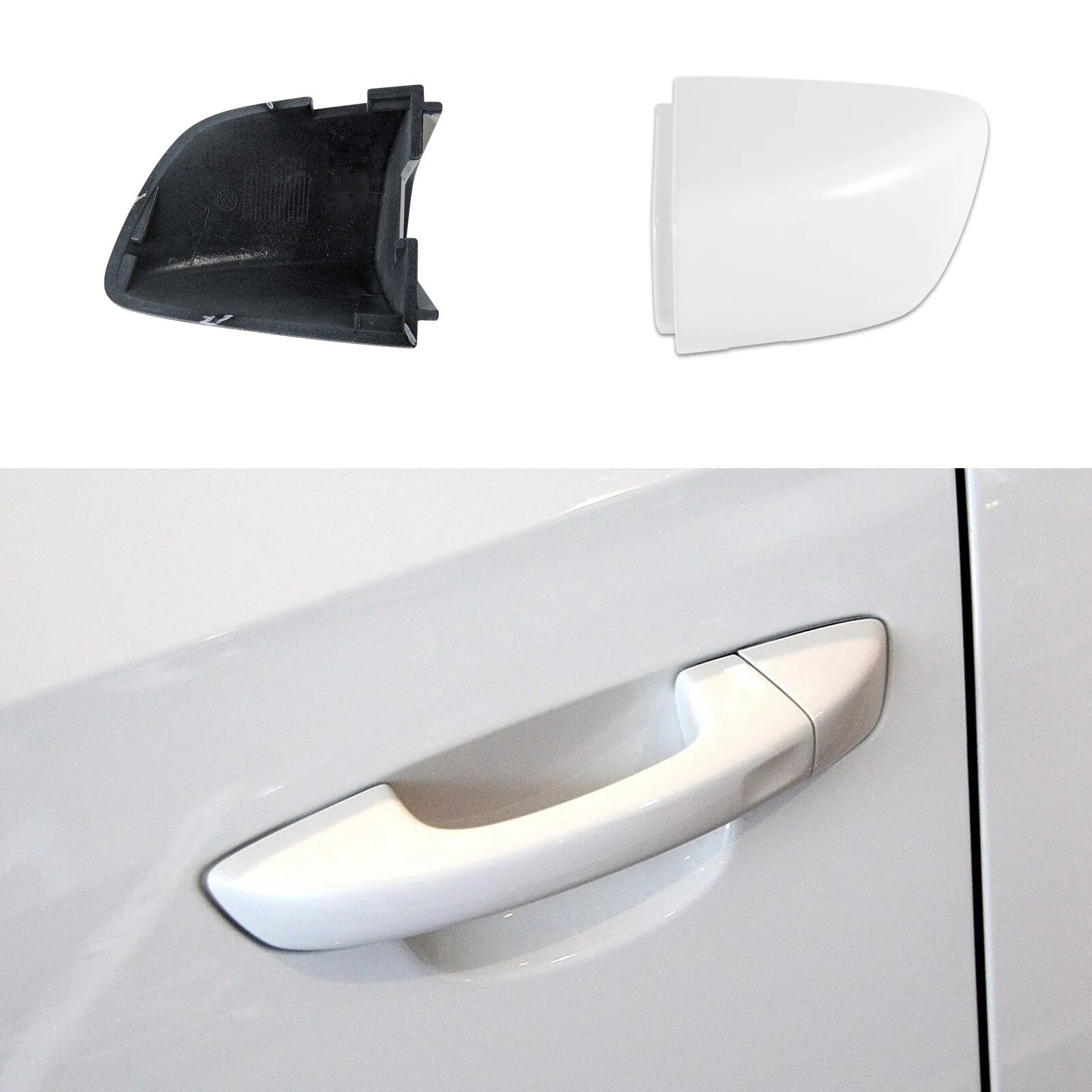 Крышка ручки передней левой внешней двери подходит для VW Golf 6 Passat Scirocco Sharan Skoda Superb 2 сиденья 1K 8837879 5КД 837879 White Front