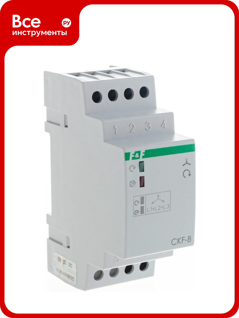 Автомат защиты электродвигателей F F защита от нарушения чередования фаз CKF-B EA04.002.002, 35мм
