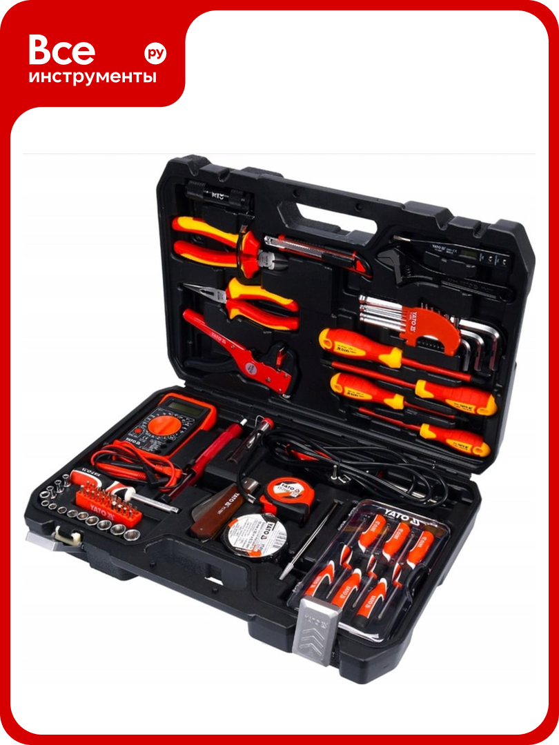 Набор инструментов YATO электрика 68пр. YT-39009 371439009 092 1