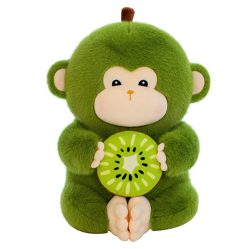 Soft and huggable kiwi monkey plush doll green monkey design for kids 30cm 40cm 50cm