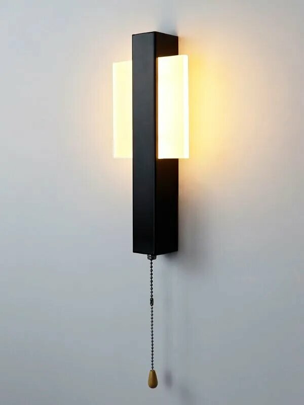 Бра, светильник настенный светодиодный SHUMSHOP S9 3000K 6 Вт, черный теплый свет