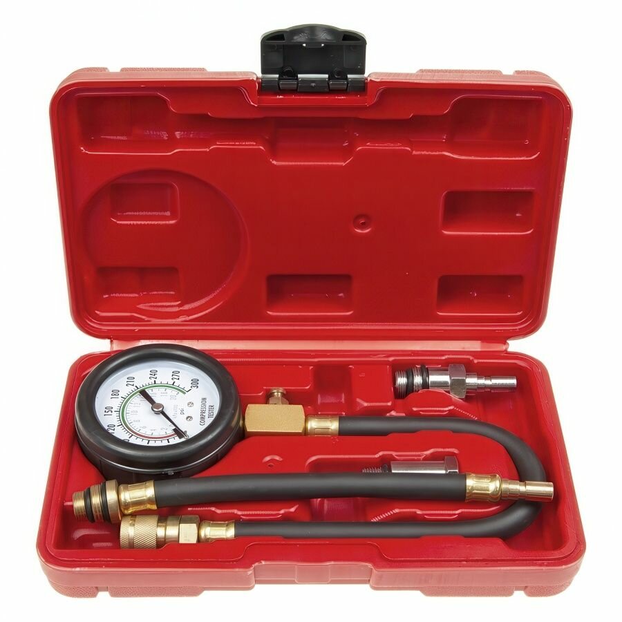 Компрессометр для бензиновых двигателей 0-21Bar 4 предмета, арт ER86321 эврика