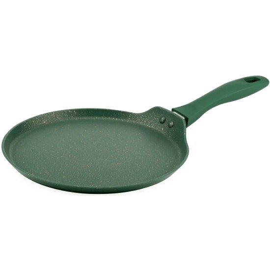 Сковорода блинная Dlk 26х1,5 с АПП, цвет: оливковый/золотой, арт. 5000-OLV/GD-26.