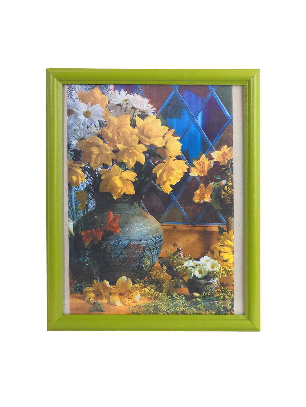 Фоторамка 24x30, дерево/стекло, фисташковый (802140) круглый профиль 19 мм