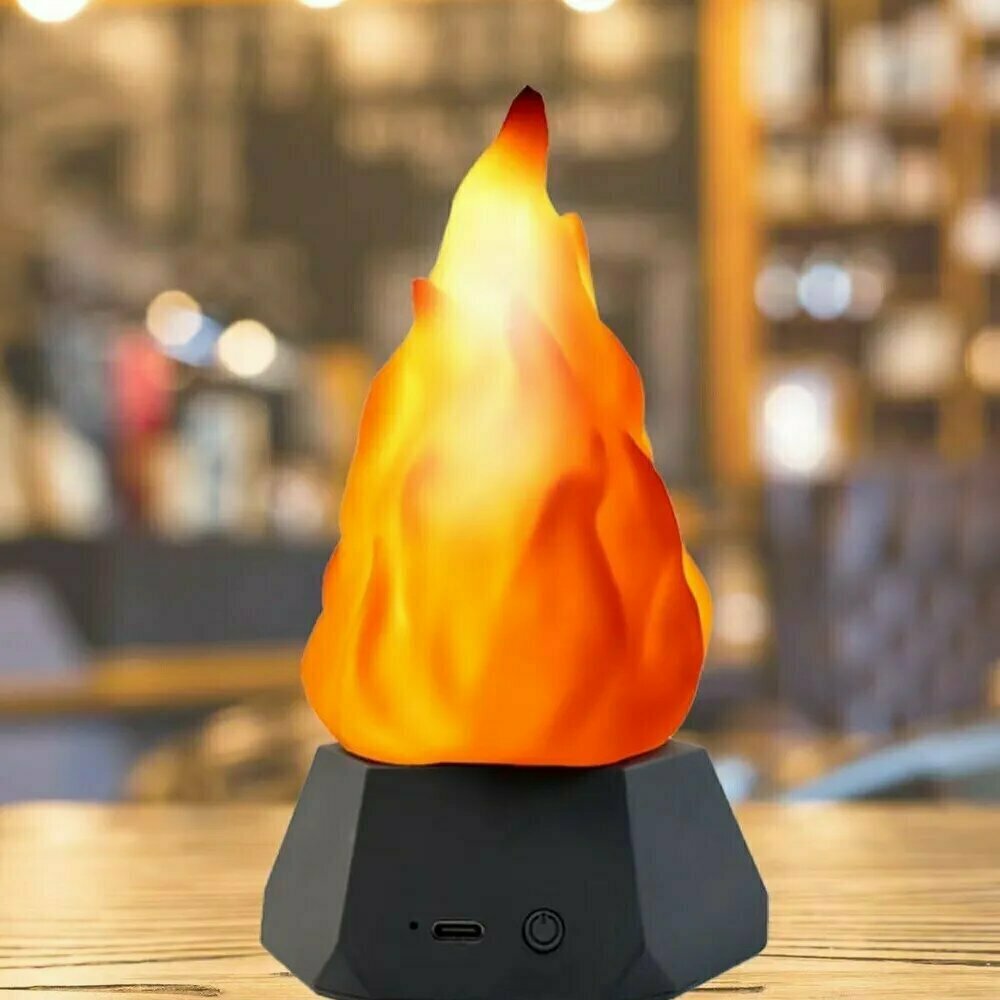 LED-лампа с имитацией пламени для кемпинга и сада, USB/батарейки, водонепроницаемый ночник
