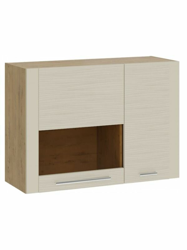 Шкаф настенный малый с 2 дверями Николь ТД-296.03.33 Фон бежевый/Бунратти