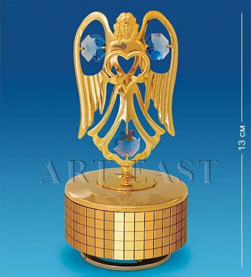 AR-3357/ 2 Фигурка музыкальная "Ангел с сердцем" с цв. кр. (Юнион)